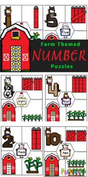 Farm Animal Counting Puzzles | Free Homeschool Deals