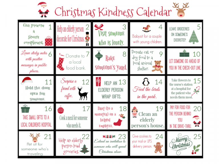 Acts of Kindness Christmas Calendar | Free Homeschool Deals