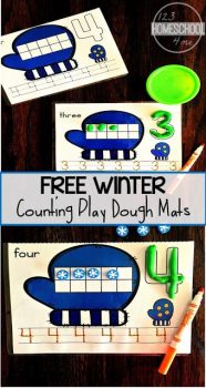 Winter Play Dough Math Mats | Free Homeschool Deals