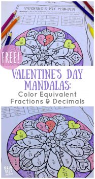 Valentine's Mandala Math Worksheets | Free Homeschool Deals