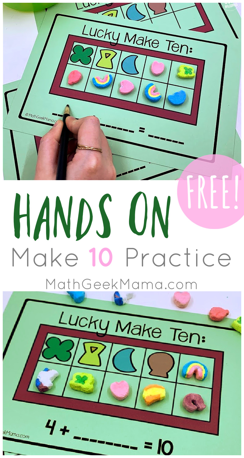 FREE St. Patrickʻs Day Make-Ten Mats | Free Homeschool Deals