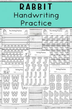 FREE Rabbit Handwriting Practice | Free Homeschool Deals