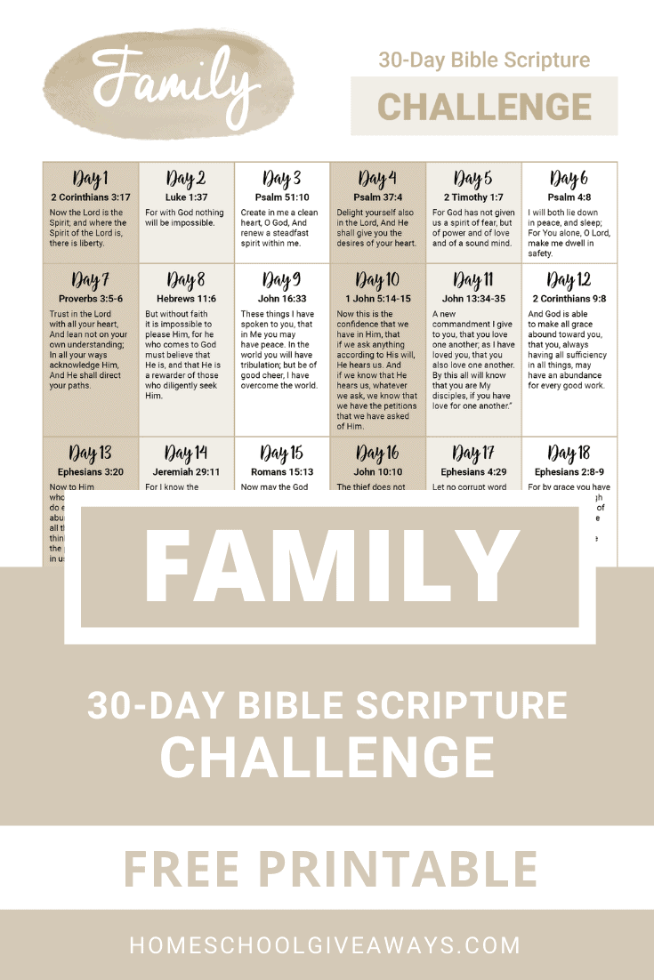 FREE 30-Day Family Prayer Challenge | Free Homeschool Deals