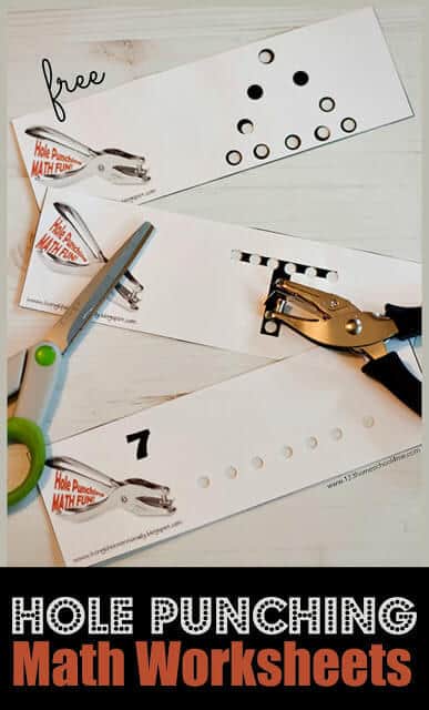 FREE Hole Punch Counting Worksheets | Free Homeschool Deals