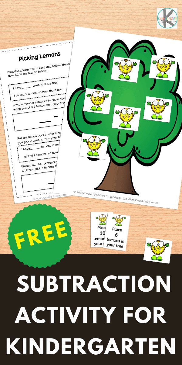 FREE Kindergarten Subtraction Activity | Free Homeschool Deals