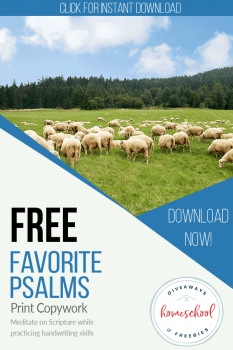 FREE Psalms Print Copywork | Free Homeschool Deals