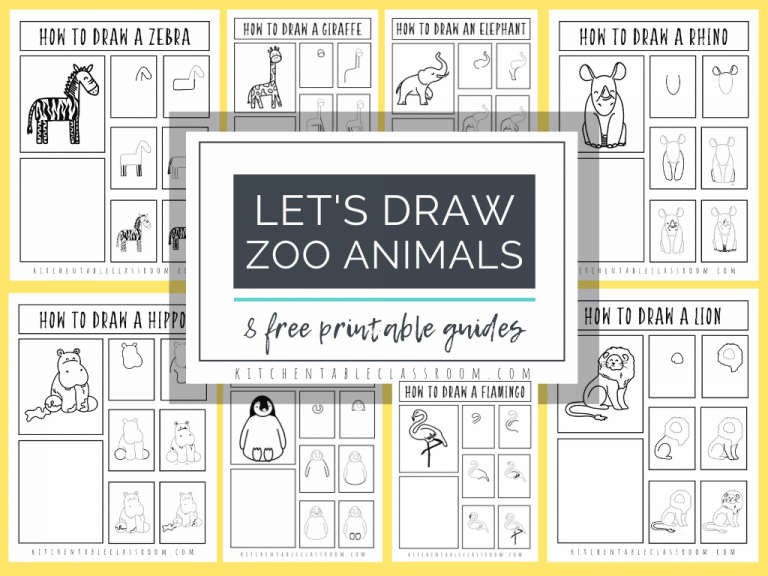 FREE Zoo Animal Drawing Tutorials | Free Homeschool Deals