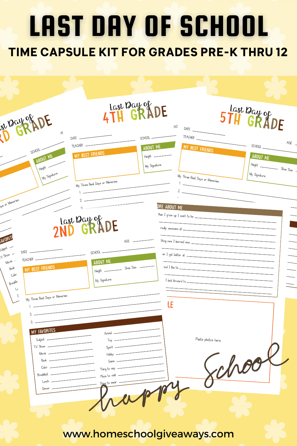 Time Capsule Printables for Kids | Free Homeschool Deals