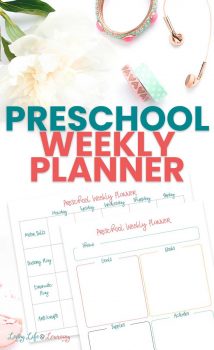 Weekly Planner Pages for Preschool | Free Homeschool Deals