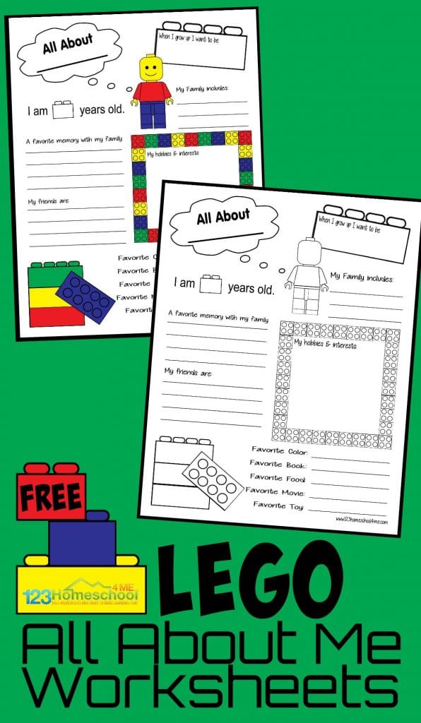 All About Me Lego Activity | Free Homeschool Deals