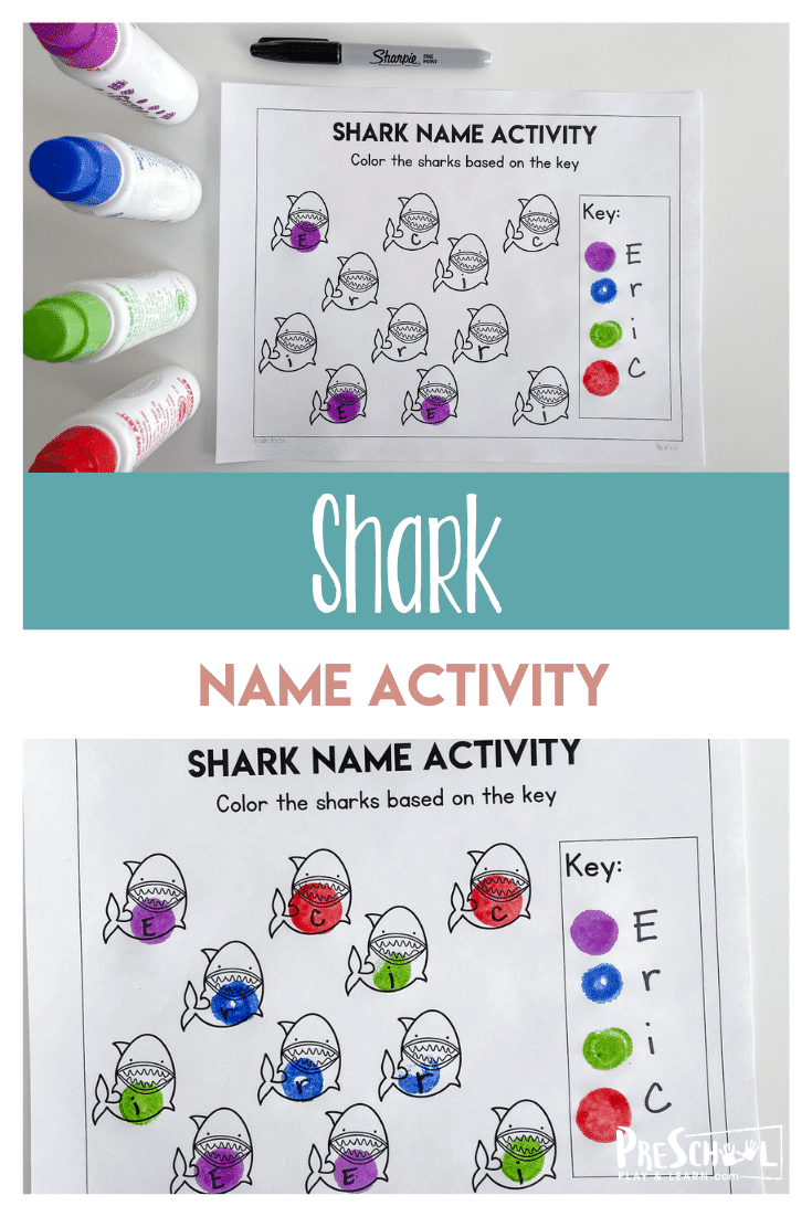 Shark-Themed Name Practice Worksheet | Free Homeschool Deals