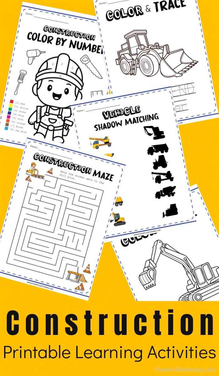 Free Construction-Themed Activity Pages | Free Homeschool Deals