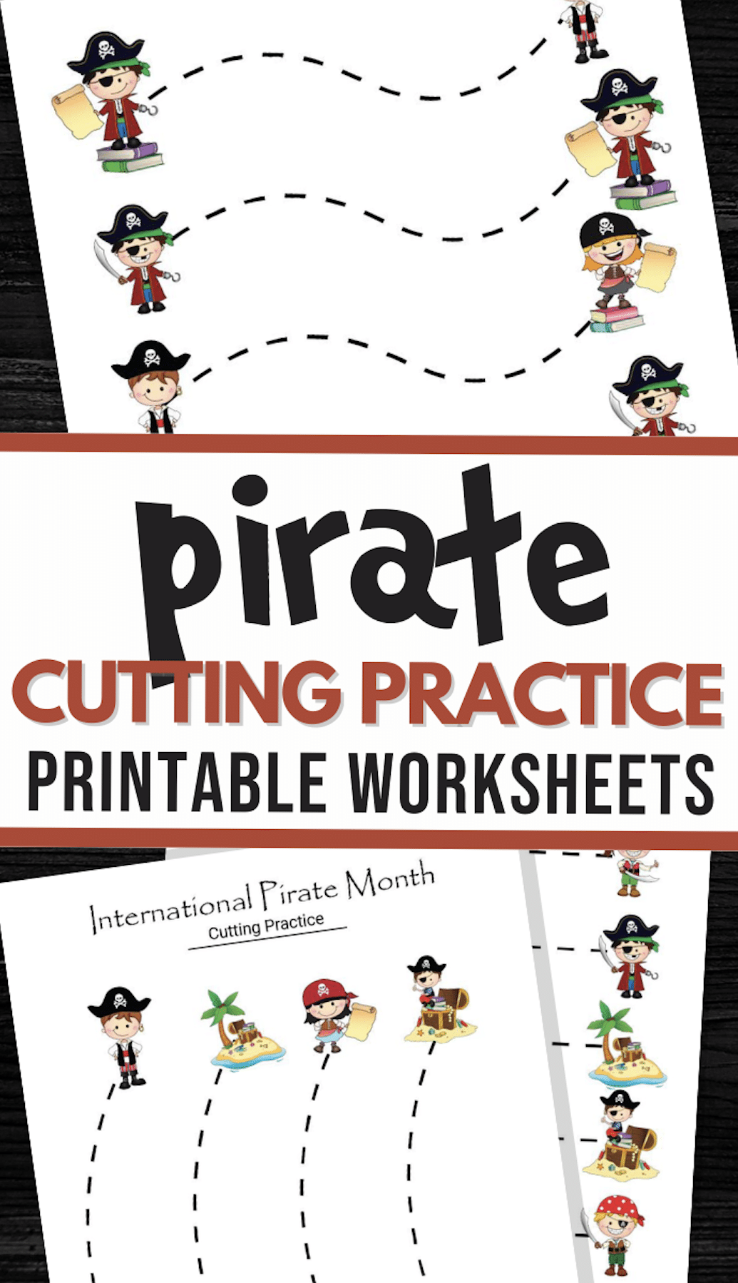Pirate Cutting Practice Worksheets | Free Homeschool Deals