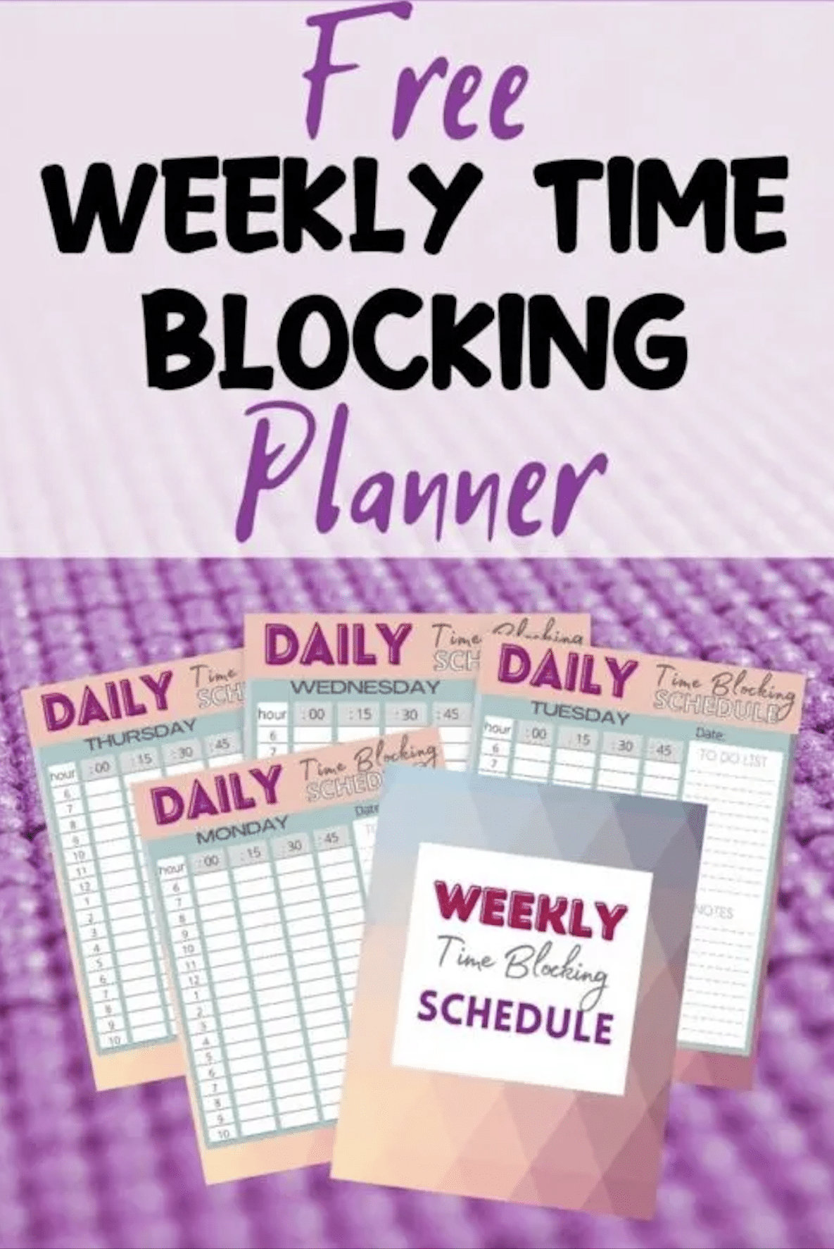 Free Weekly Time Block Planner | Free Homeschool Deals