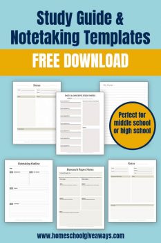 Note and Study Guide Templates | Free Homeschool Deals