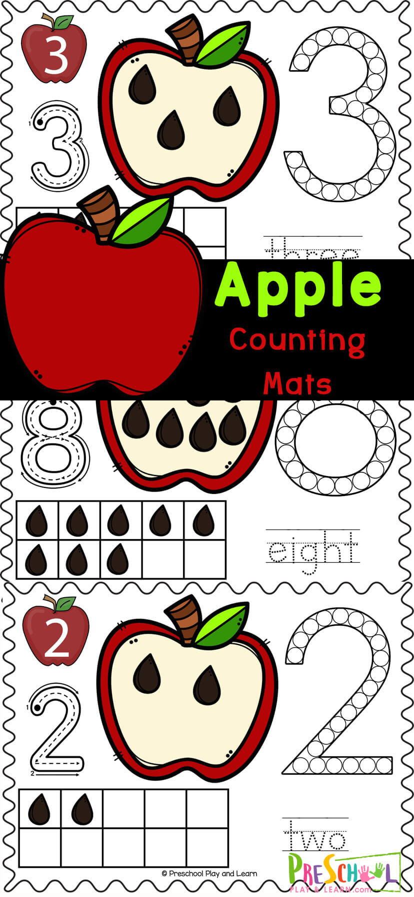 Apple Playdough Counting Activity | Free Homeschool Deals