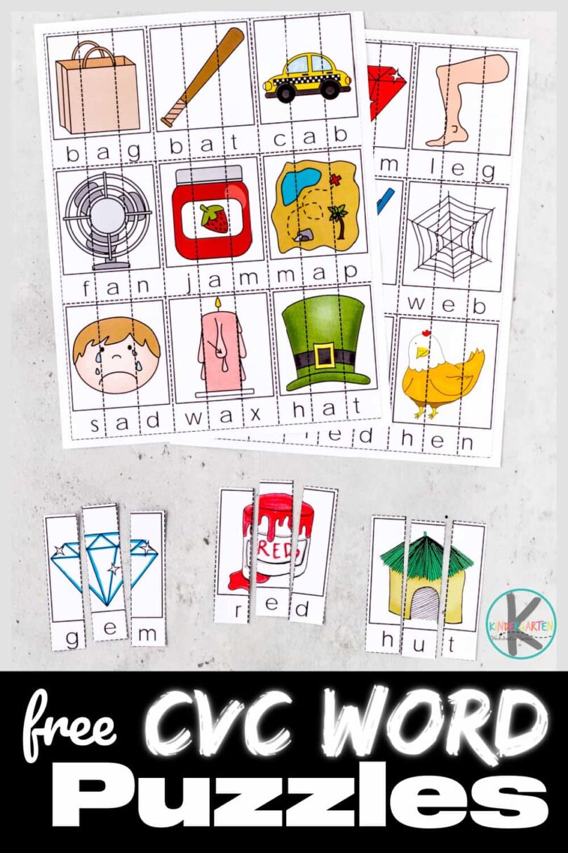 Early Reading CVC Word Puzzles | Free Homeschool Deals