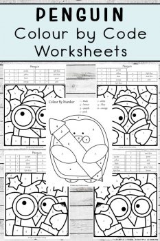 Penguin Color by Code Worksheets | Free Homeschool Deals
