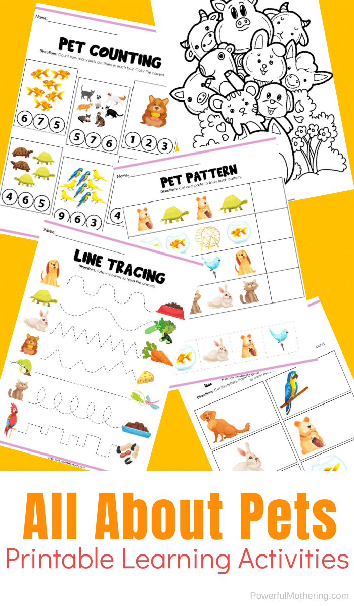 Preschool Pet Activity Pages | Free Homeschool Deals