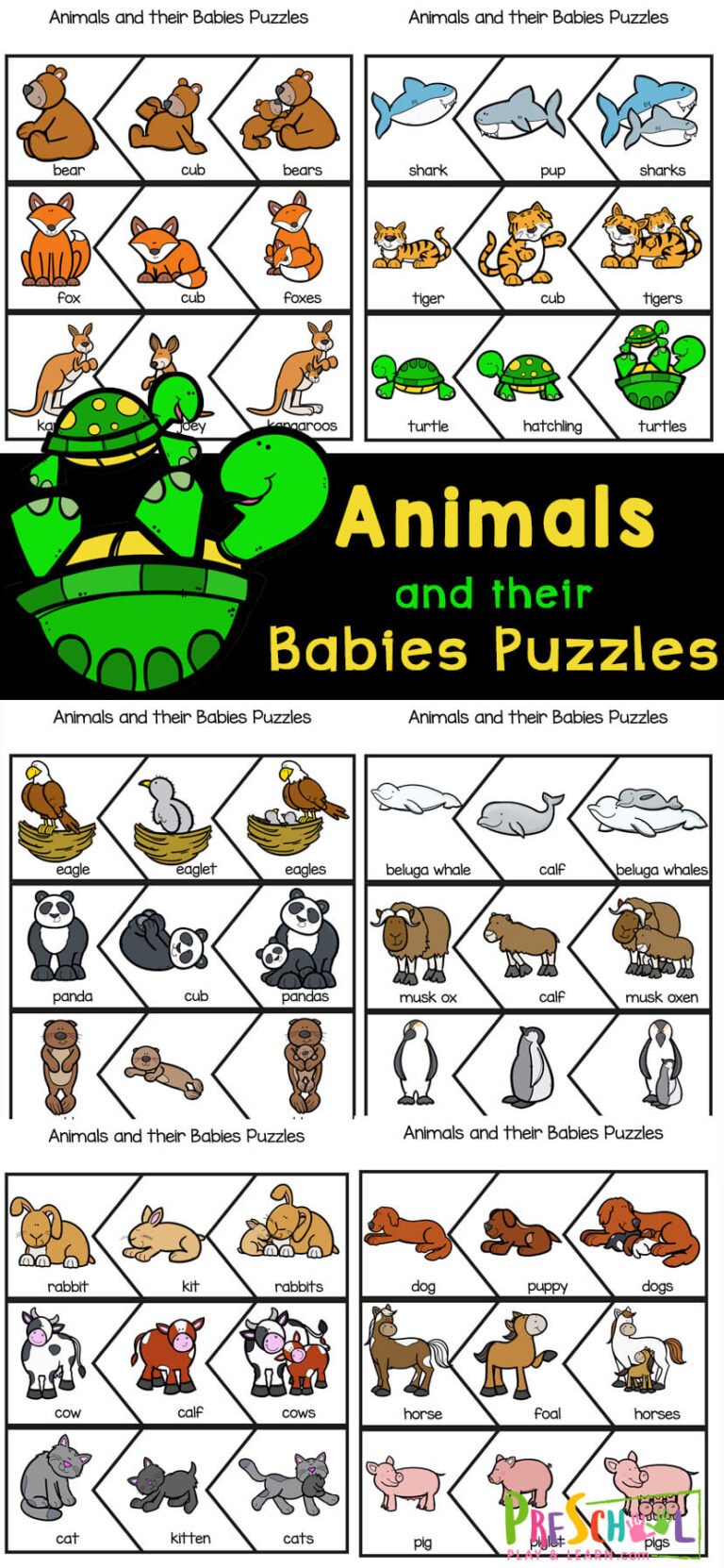 Preschool Animal Babies Puzzles | Free Homeschool Deals