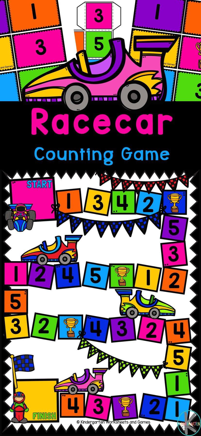 Preschool Racecar Number Game | Free Homeschool Deals