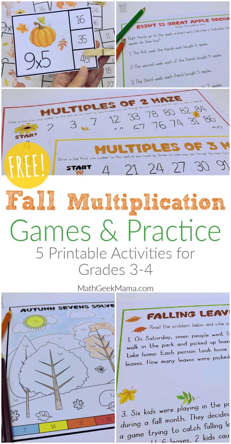 Multiplication Practice Activities for Fall | Free Homeschool Deals