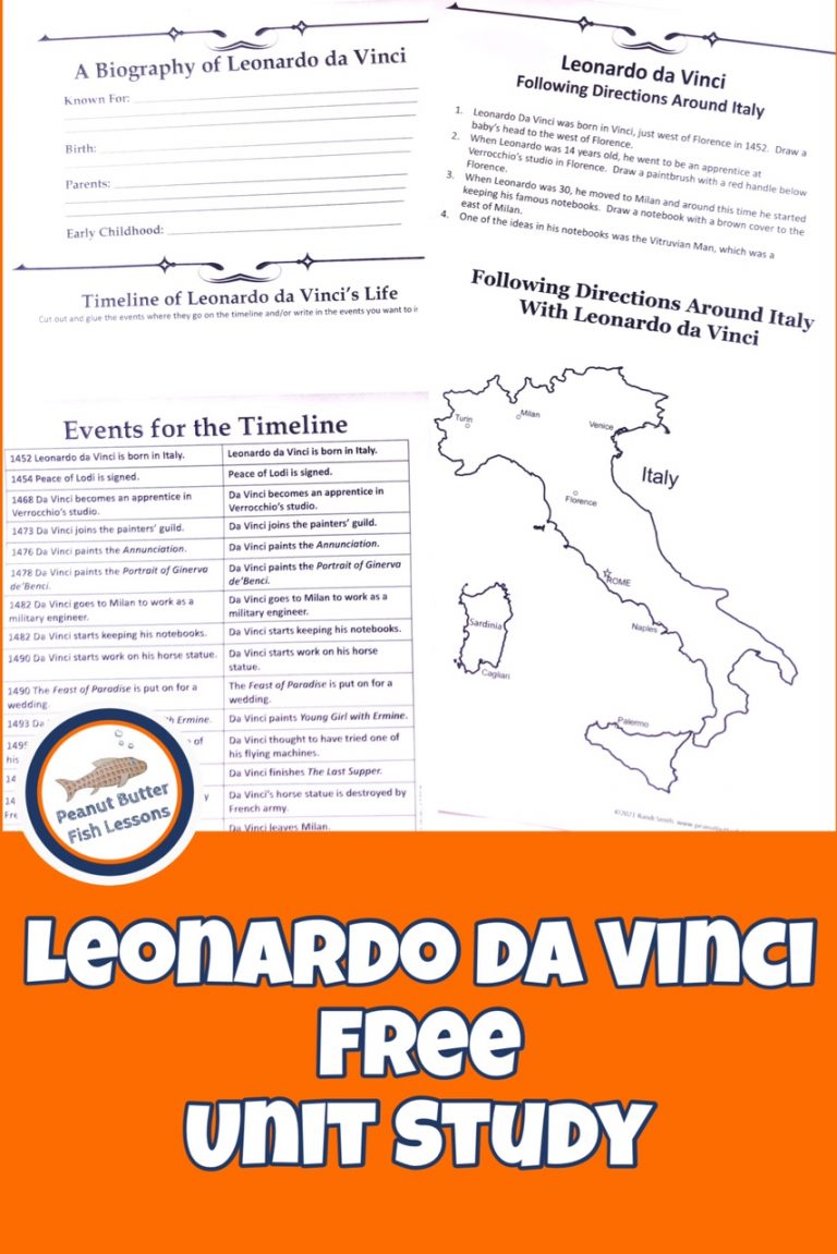 Leonardo da Vinci Learning Activity | Free Homeschool Deals
