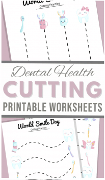 Dental Health Cutting Practice Pages | Free Homeschool Deals