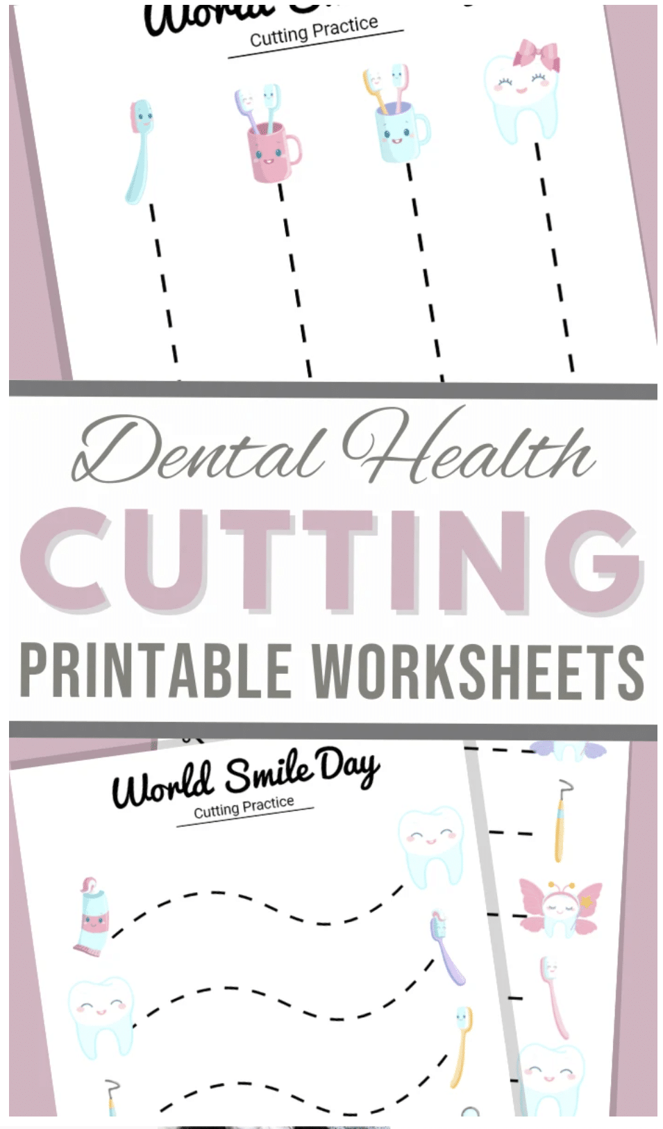Dental Health Cutting Practice Pages | Free Homeschool Deals