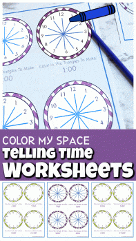Telling Time Color Worksheets | Free Homeschool Deals