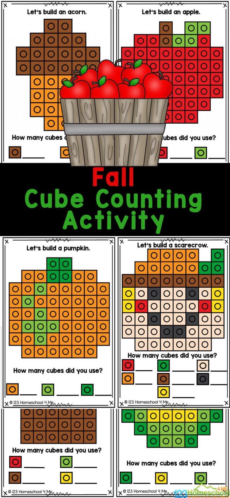 Fall Snap Cube Math Activity | Free Homeschool Deals