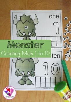 Free Monster Themed Counting Mats | Free Homeschool Deals