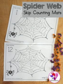 Spider Counting Mat | Free Homeschool Deals