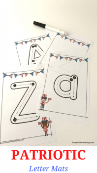 Patriotic Themed Letter Mats | Free Homeschool Deals