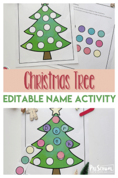 Preschool Christmas Name Craft | Free Homeschool Deals