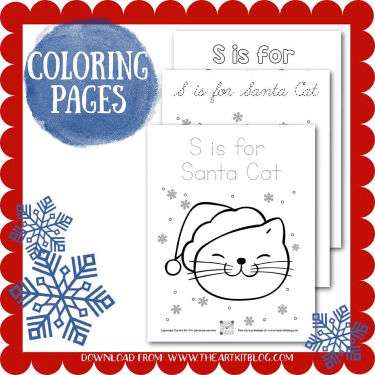 Christmas Cat Coloring Pages | Free Homeschool Deals