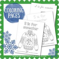 Christmas Sweater Coloring Pages | Free Homeschool Deals