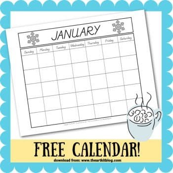 Printable January Calendar | Free Homeschool Deals