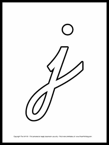 Cursive Lowercase Letter J Printable Free Homeschool Deals