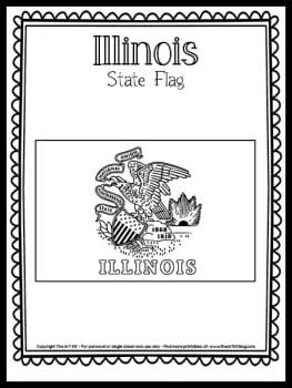 Illinois State Flag Coloring Page | Free Homeschool Deals