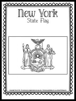 New York State Flag Coloring Page | Free Homeschool Deals