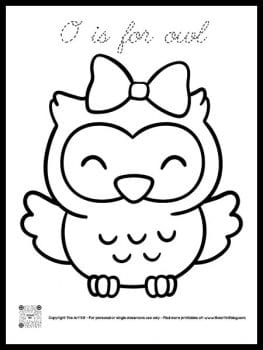Owl Cursive Coloring Page | Free Homeschool Deals
