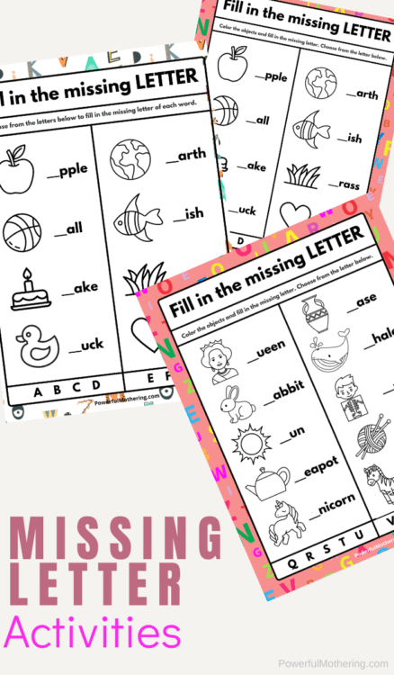 Missing Letter Pages Free Homeschool Deals
