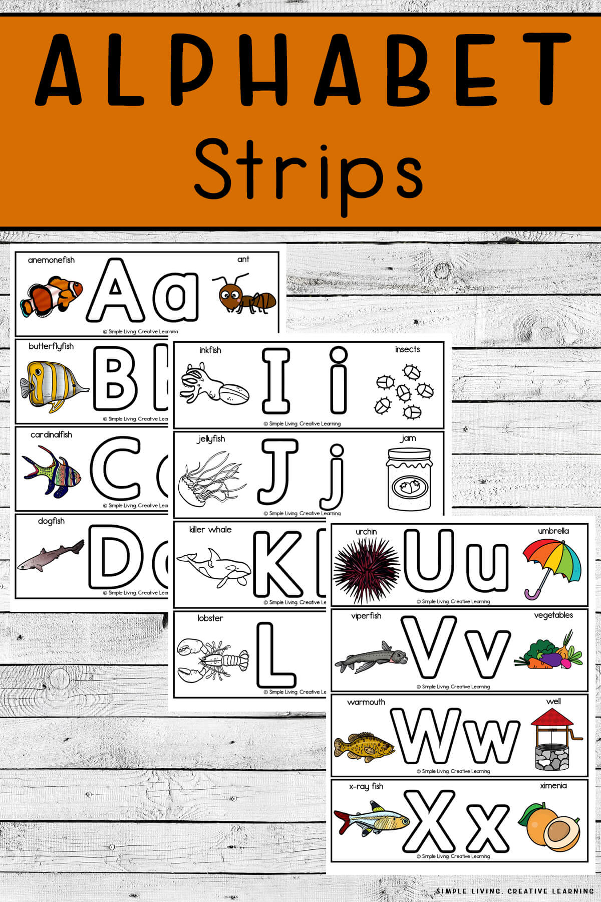 Alphabet Cutting Strips | Free Homeschool Deals