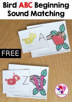 Bird Matching ABC Game | Free Homeschool Deals