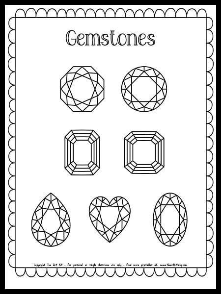 Gemstone Coloring Page | Free Homeschool Deals