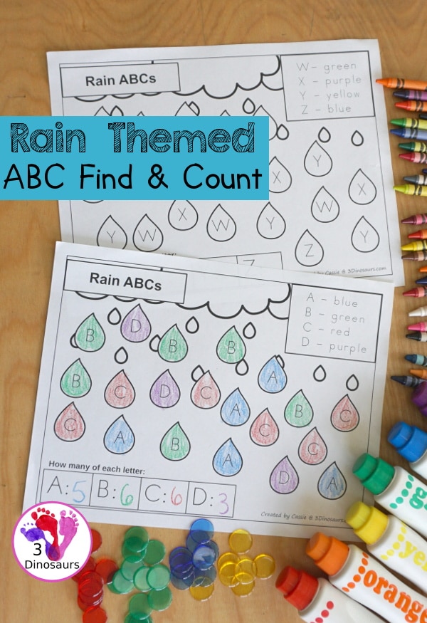 Rain ABC Coloring Pages | Free Homeschool Deals