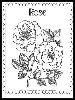 Rose Coloring Page | Free Homeschool Deals