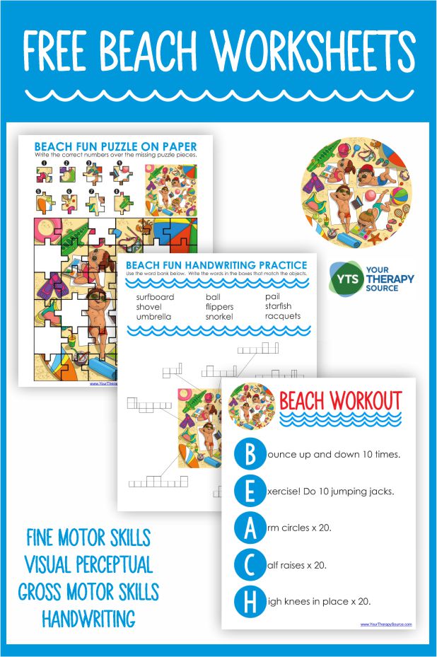 Beach Activity Worksheets | Free Homeschool Deals