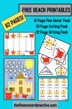 FREE Fine Motor Beach Themed Printables | Free Homeschool Deals